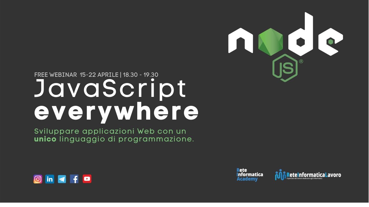 #2 webinar - Javascript everywhere. - Reteinformaticalavoro
